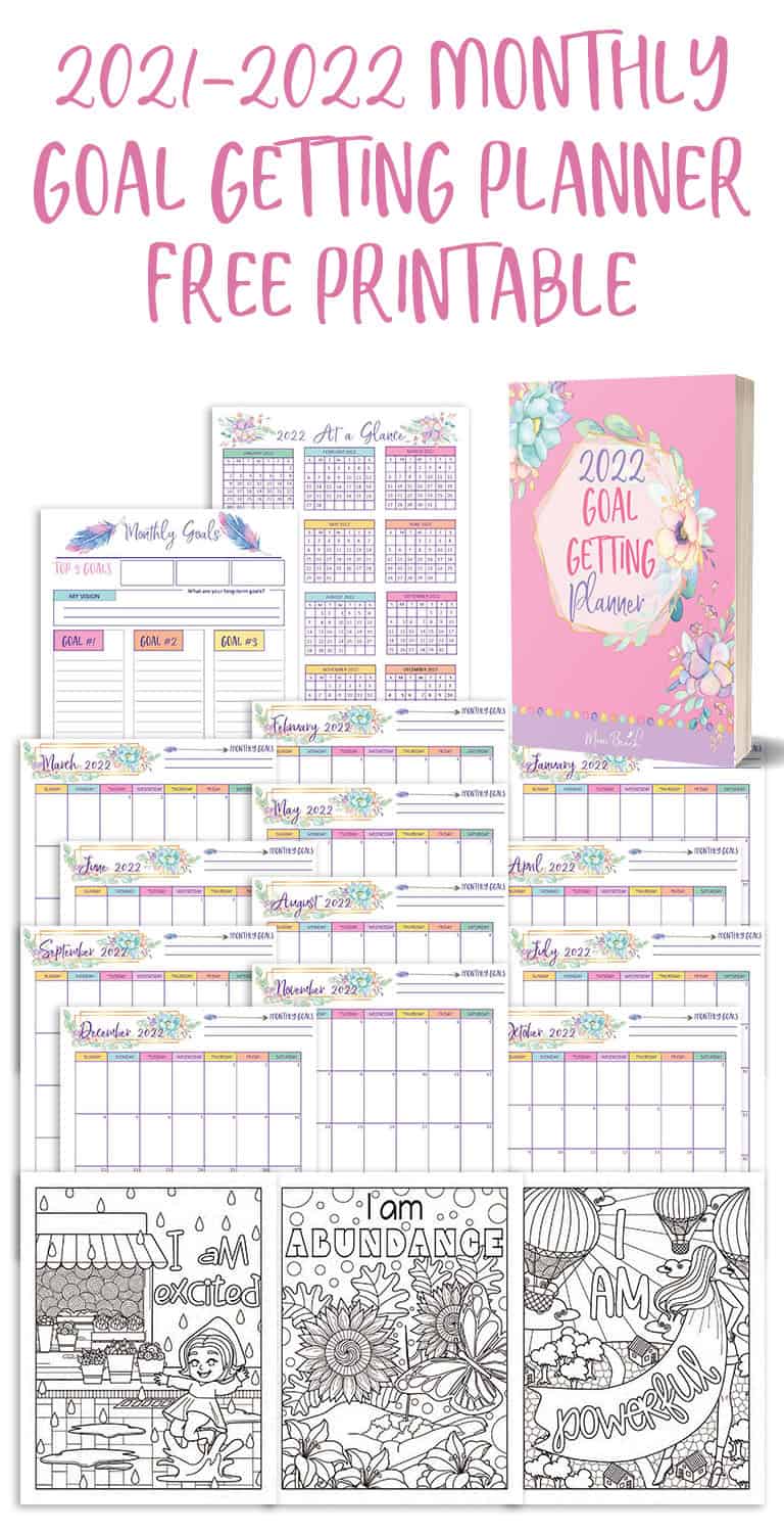 Free Printable Planner: 2022 Goal Getting Planner - Mom Beach