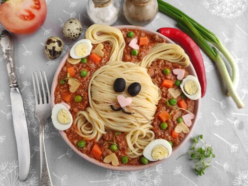 Bunny-Shaped Spaghetti Bolognese Recipe for Easter Dinner