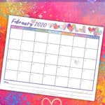 FREE Printable February 2020 Calendar - Mom Beach