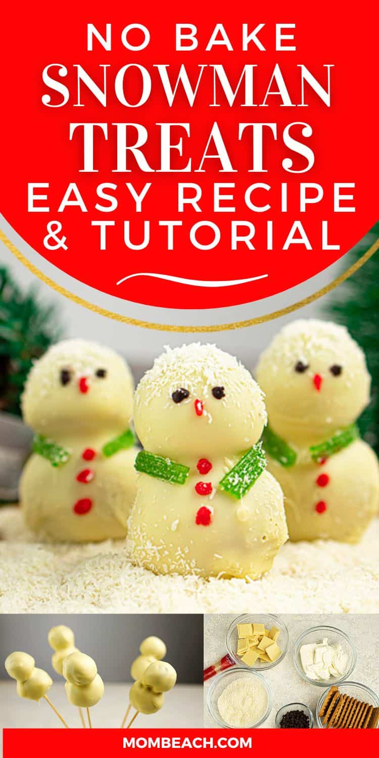 No Bake Christmas Snowman Treats to Make with Kids